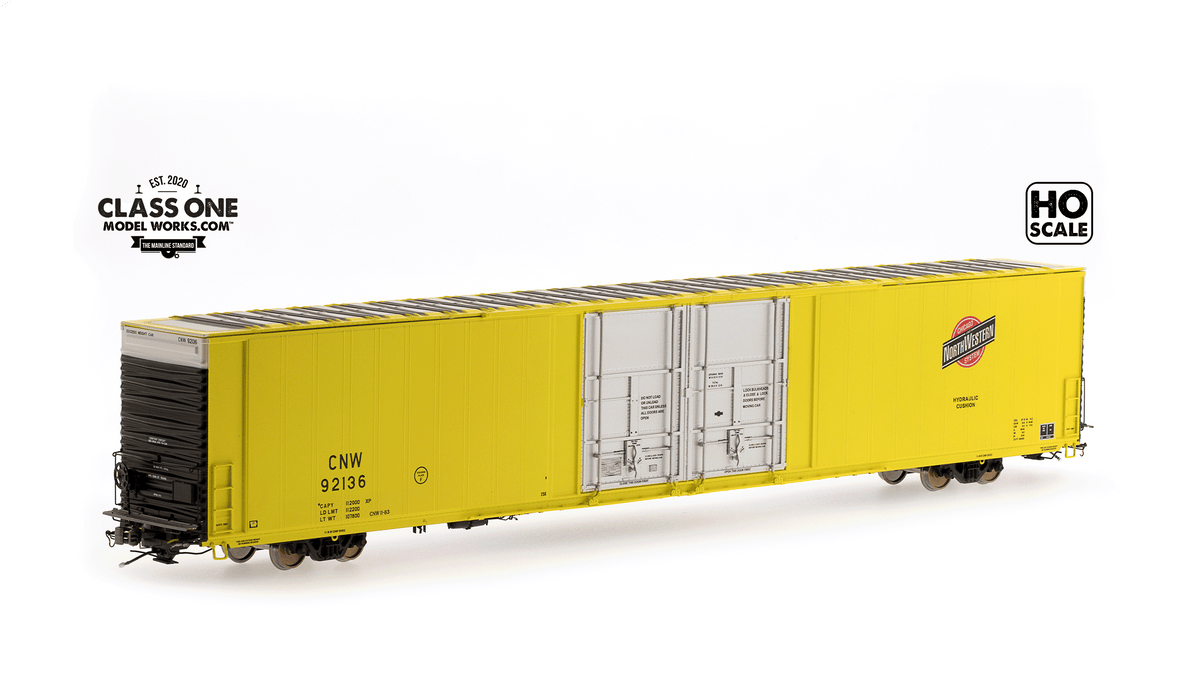 THRALL 86' HIGHCUBE BOXCAR - 4 DOOR - CHICAGO NORTHWESTERN - RUN 2 ...