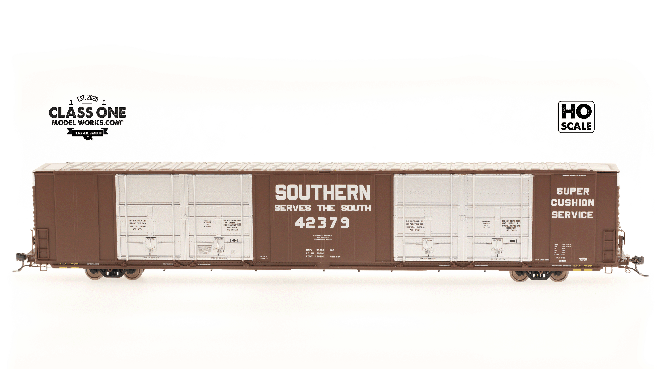 THRALL 86' HIGHCUBE BOXCAR - 8 DOOR - SOUTHERN - RUN 2 — Class One ...
