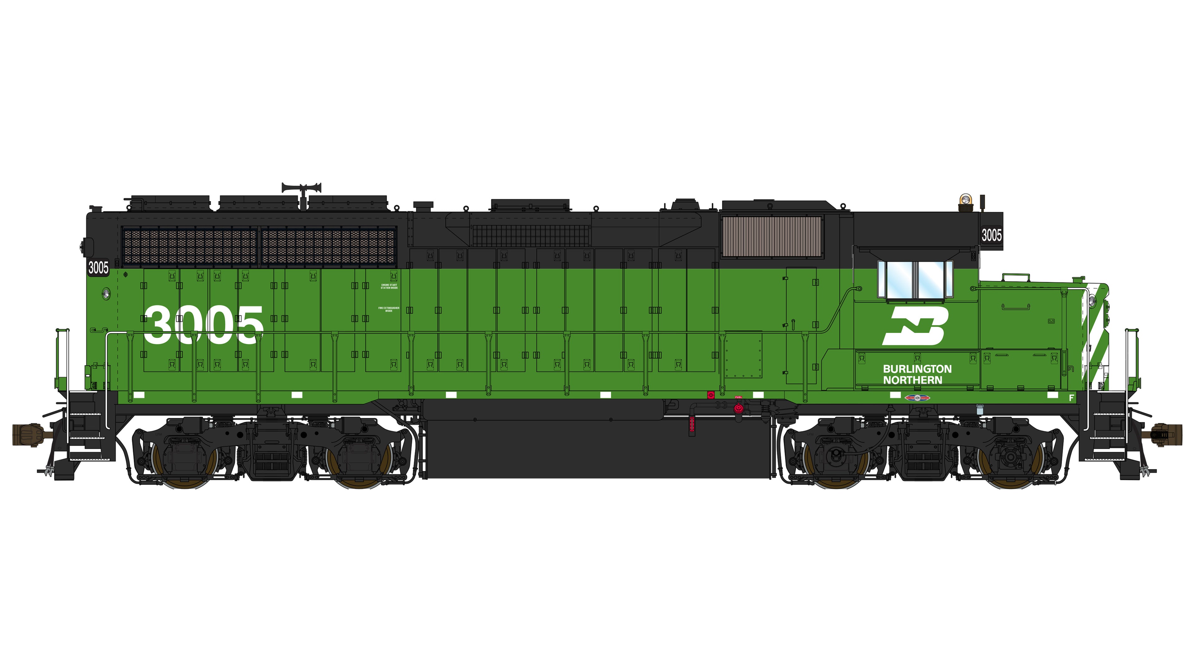 EMD GP40 1A3 - Burlington Northern 3005 — Class One Model Works