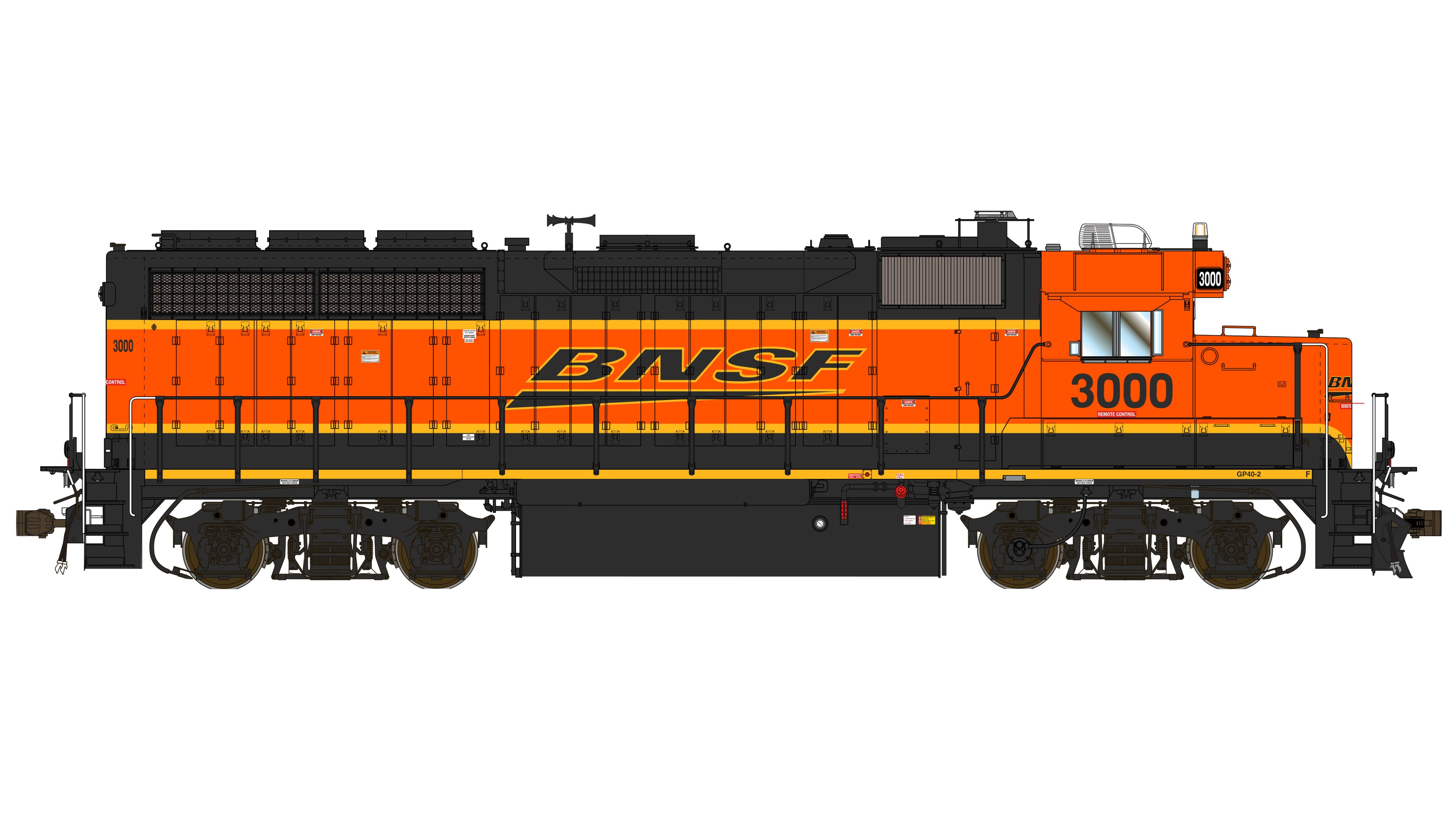 EMD GP40-2 1A3 - BNSF 3000 — Class One Model Works