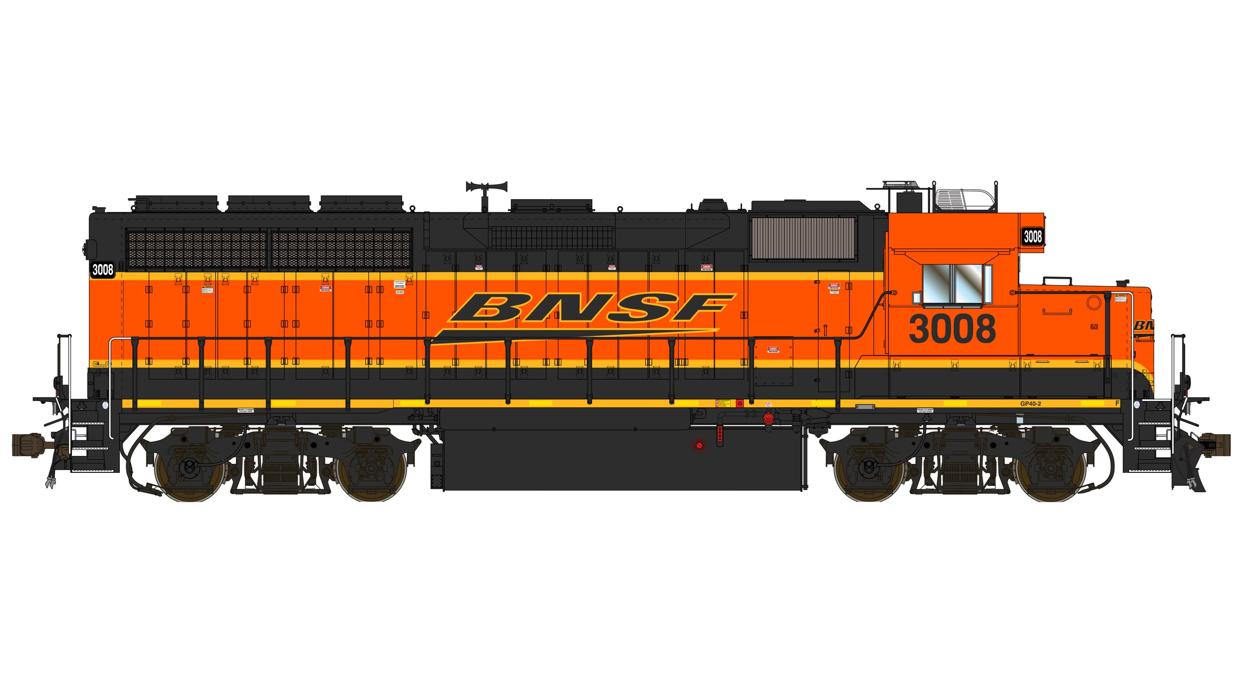 EMD GP40-2 1A3 - BNSF 3008 — Class One Model Works