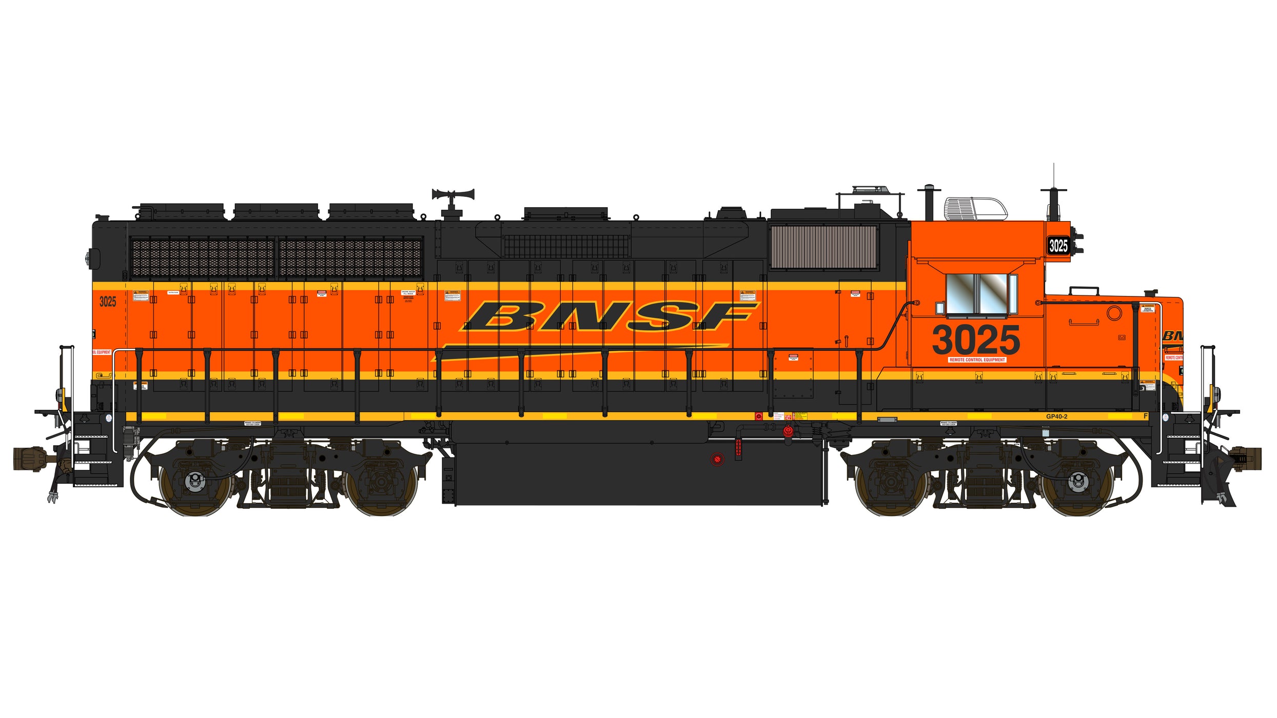 EMD GP40-2 1A3 - BNSF 3025 — Class One Model Works