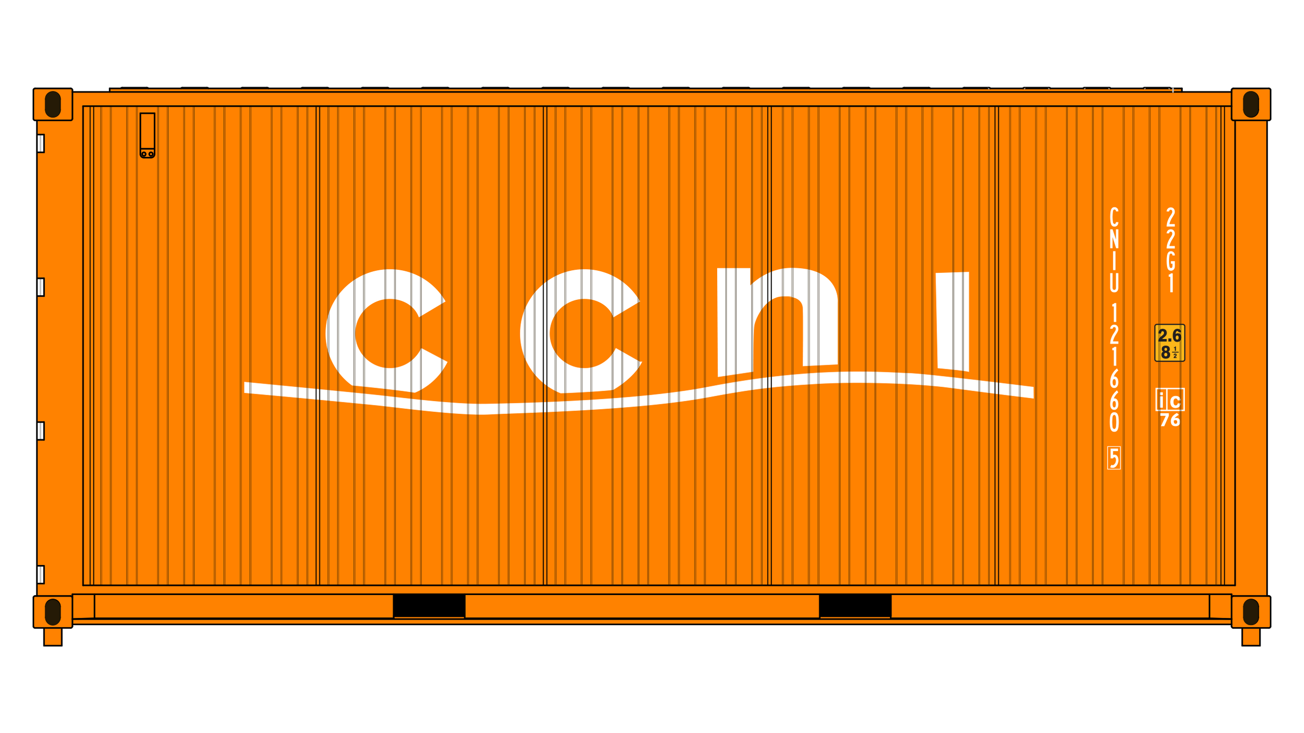 3-Pack CIMC 20' Corrugated Containers - CCNI — Class One Model Works