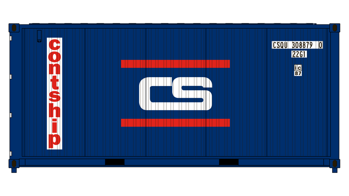 3-Pack CIMC 20' Corrugated Containers - Contship Containerlines — Class ...
