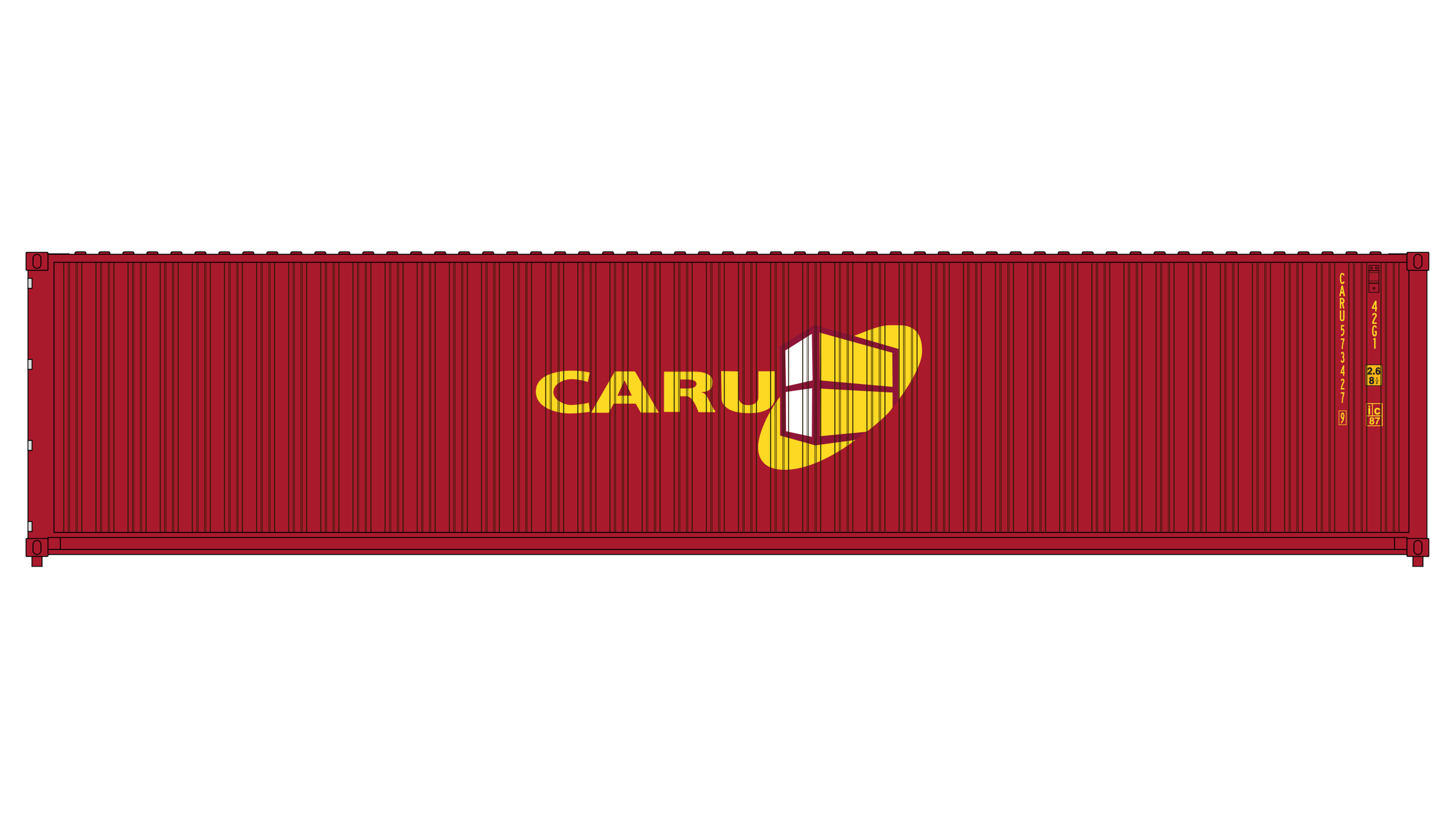 3-Pack CIMC 40' Corrugated Containers - CARU Containers — Class One ...