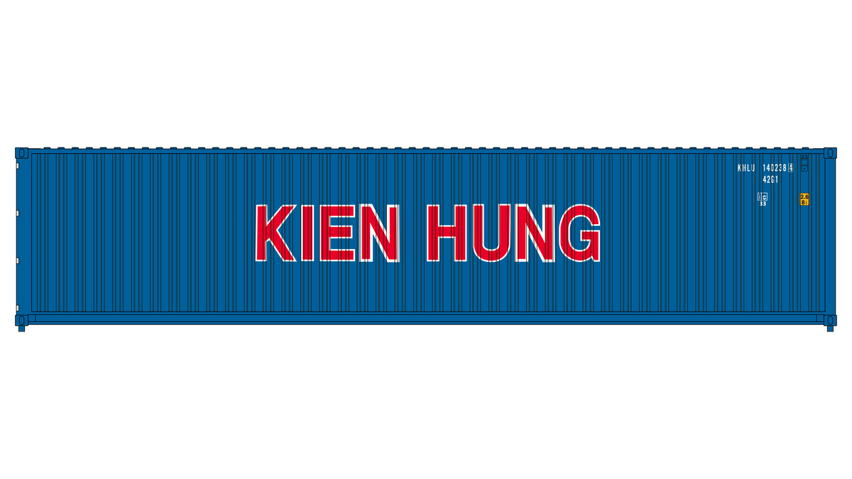 3-Pack CIMC 40' Corrugated Containers - Kien Hung — Class One Model Works
