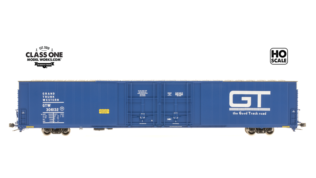 THRALL 86' HIGHCUBE BOXCAR - 4 DOOR - GRAND TRUNK WESTERN — Class One ...