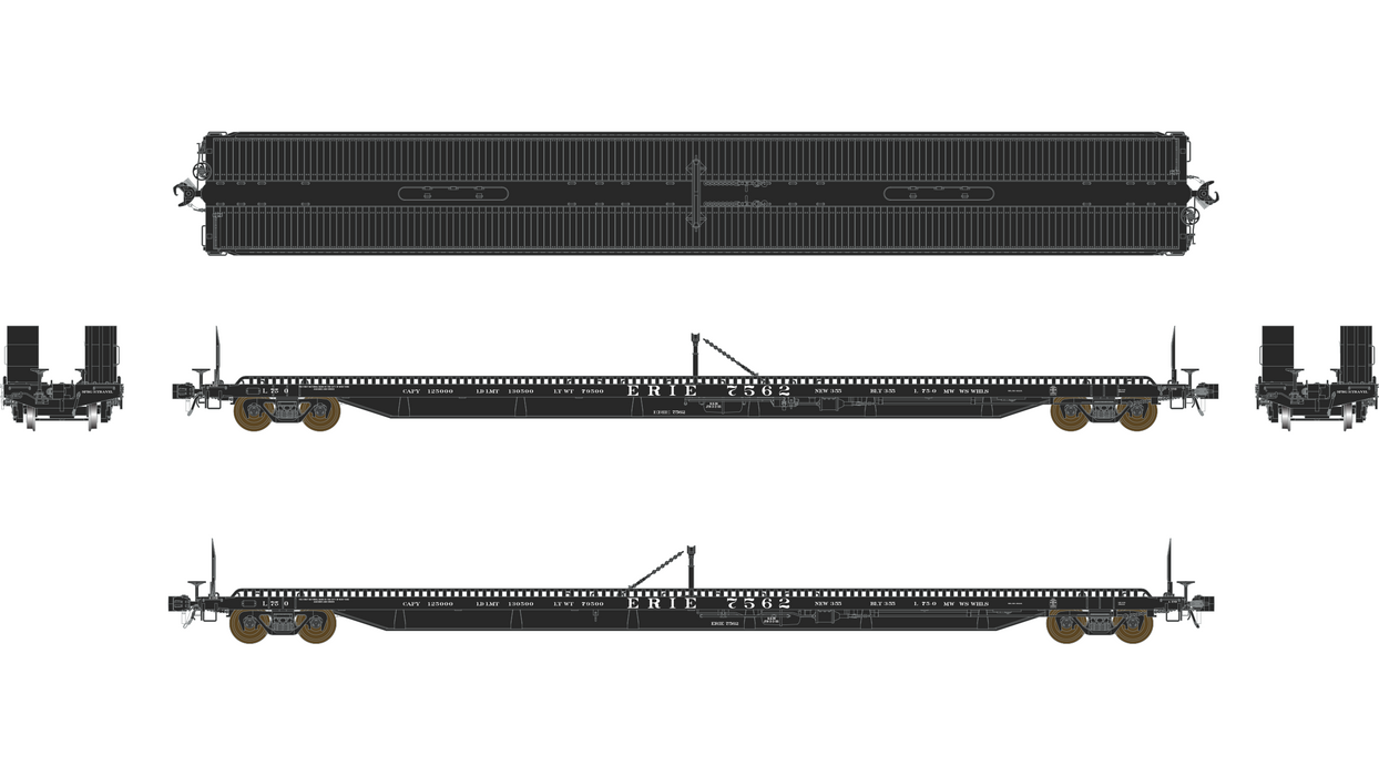 F39 Flatcar 75' - Erie — Class One Model Works