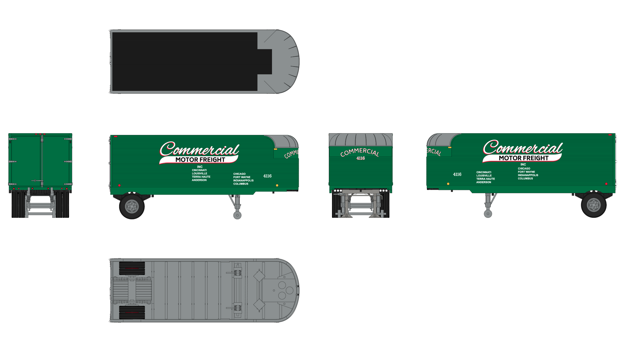Fruehauf 26' Trailer - Commercial Motor Freight — Class One Model Works