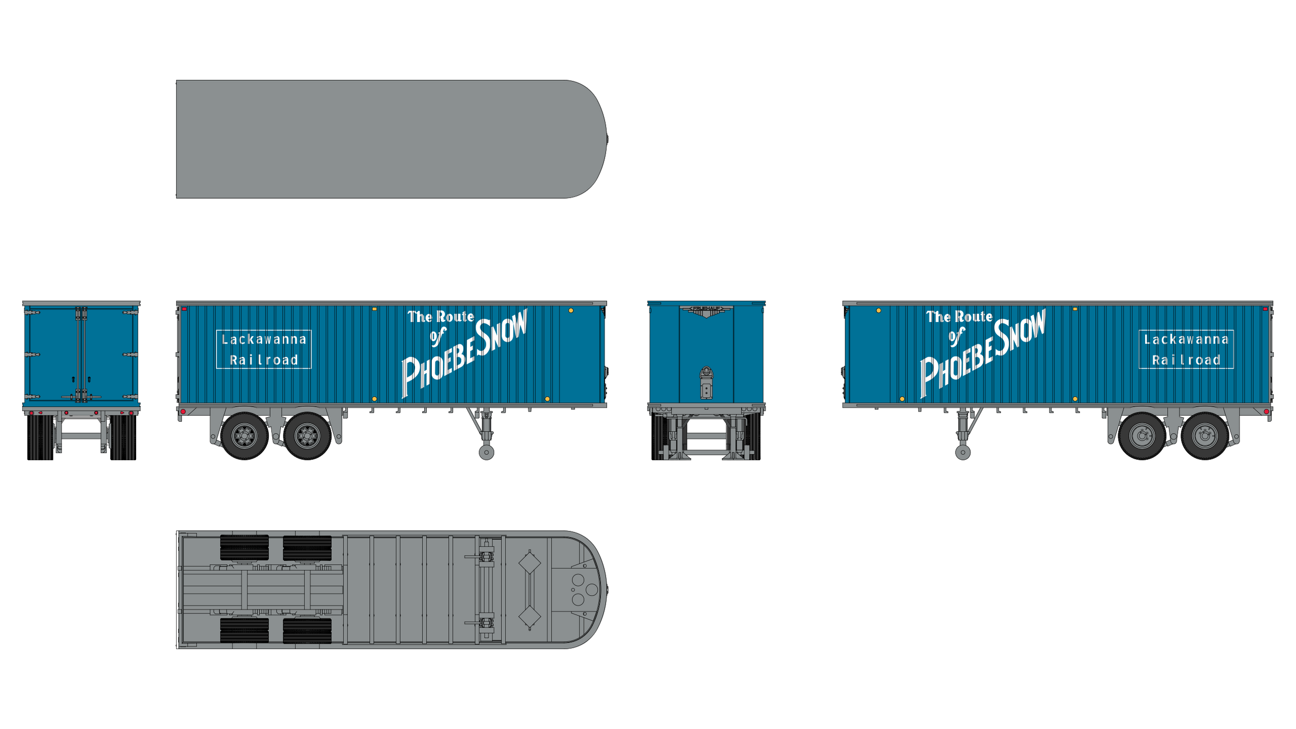 Fruehauf 31' Trailer - Lackawanna — Class One Model Works