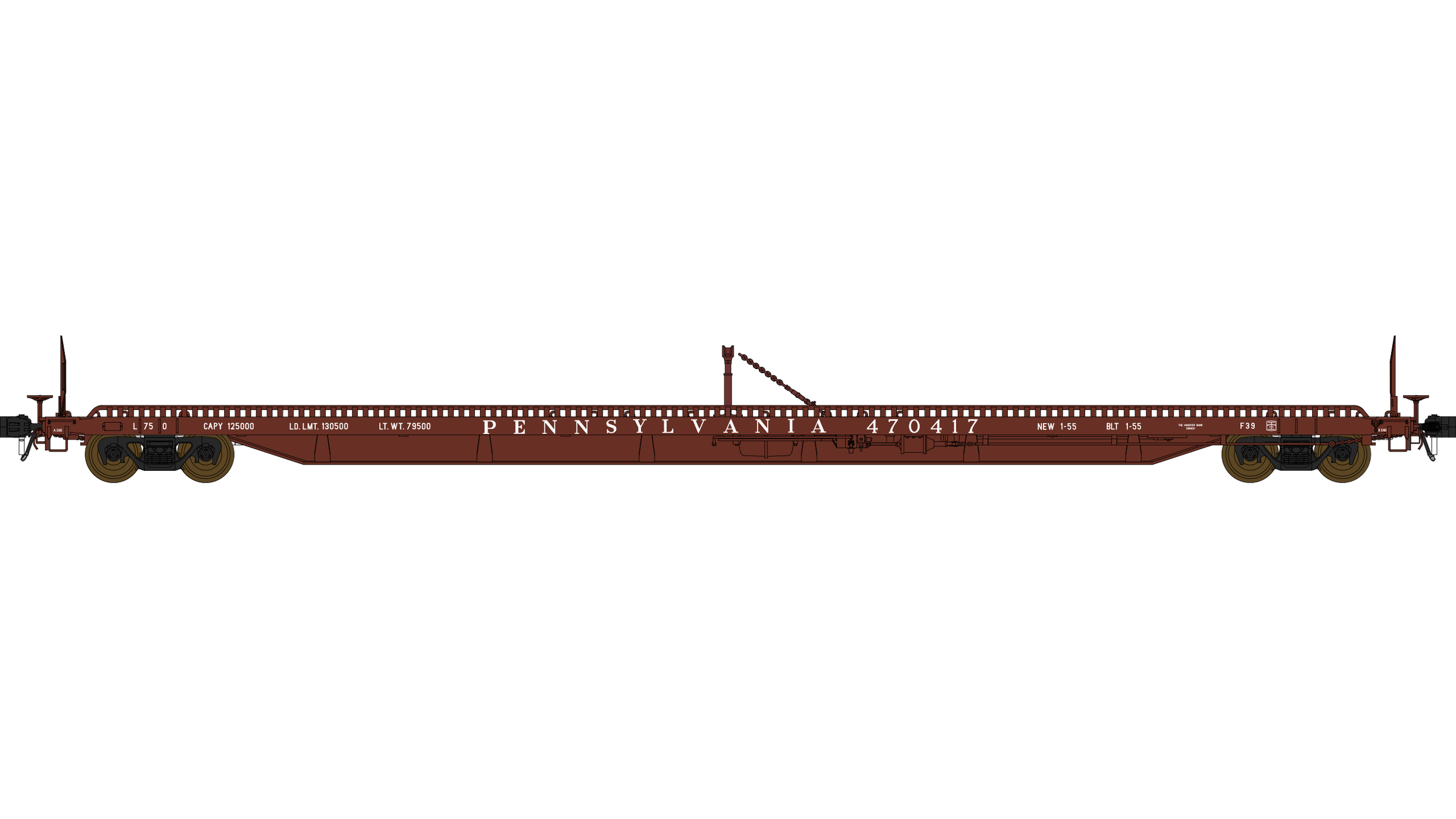 F39 Flatcar 75' - Pennsylvania — Class One Model Works
