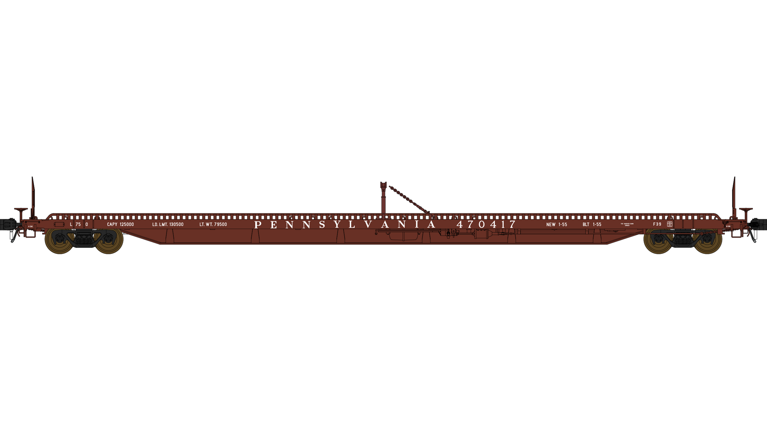 F39 Flatcar 75' - Pennsylvania — Class One Model Works