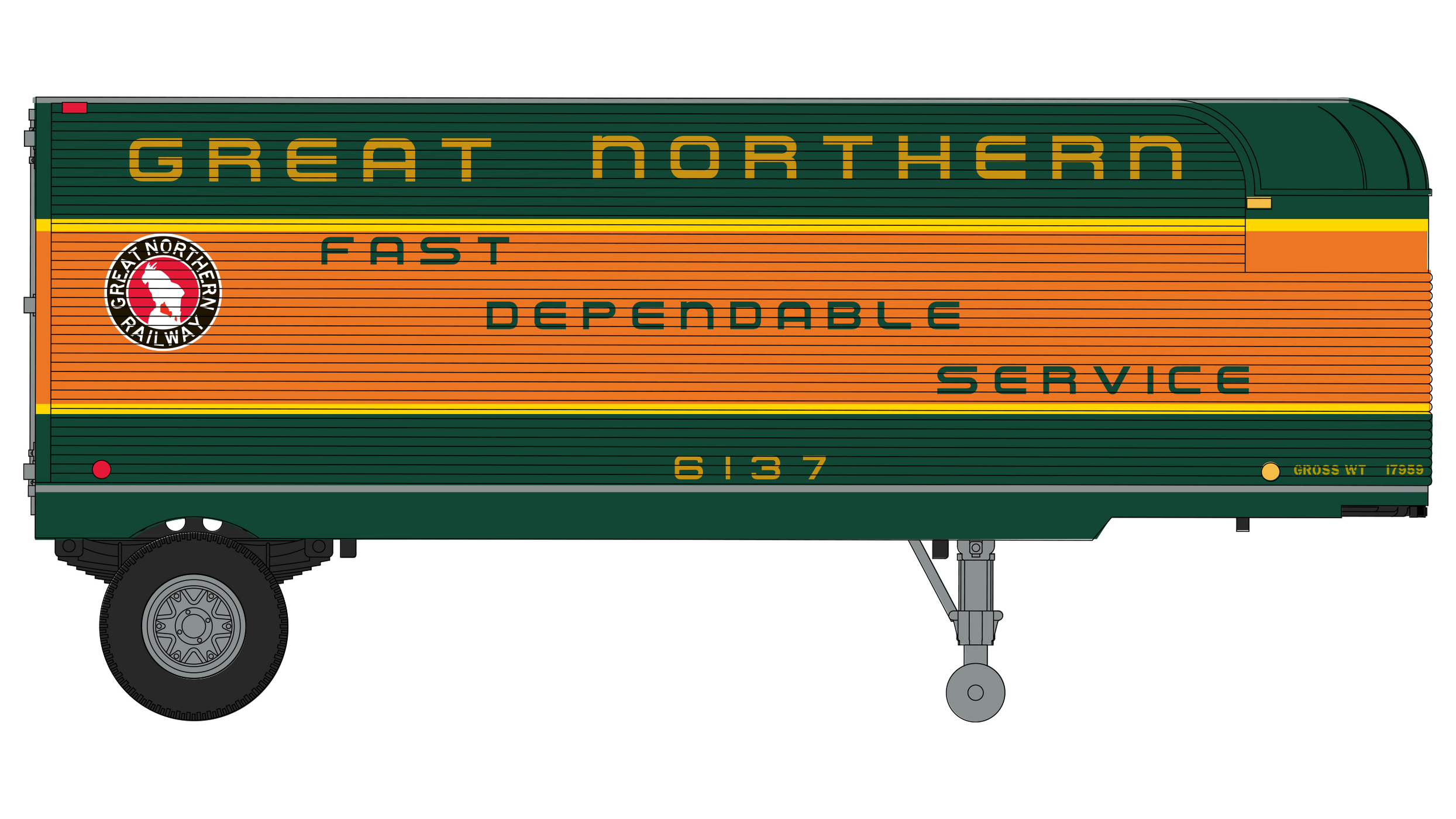 Fruehauf 26' Trailer - Great Northern Railway — Class One Model Works