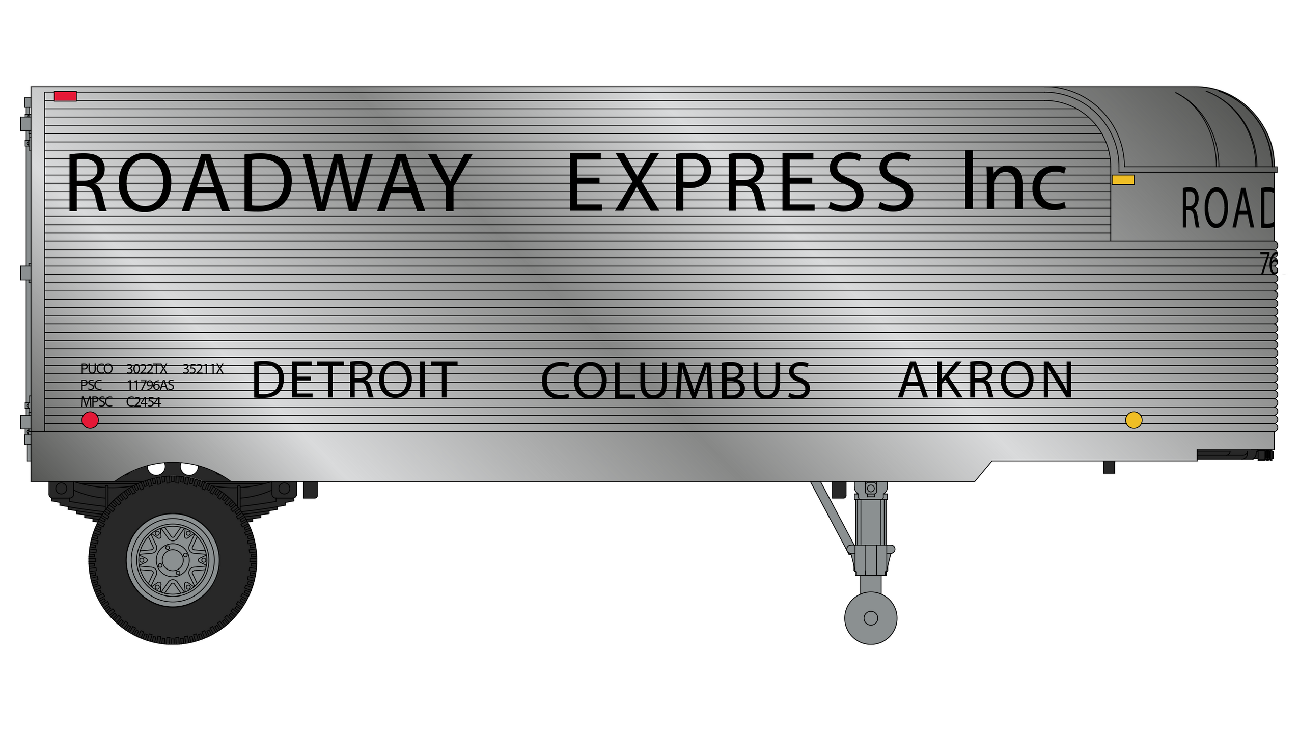 Fruehauf 26' Trailer - Roadway Express — Class One Model Works