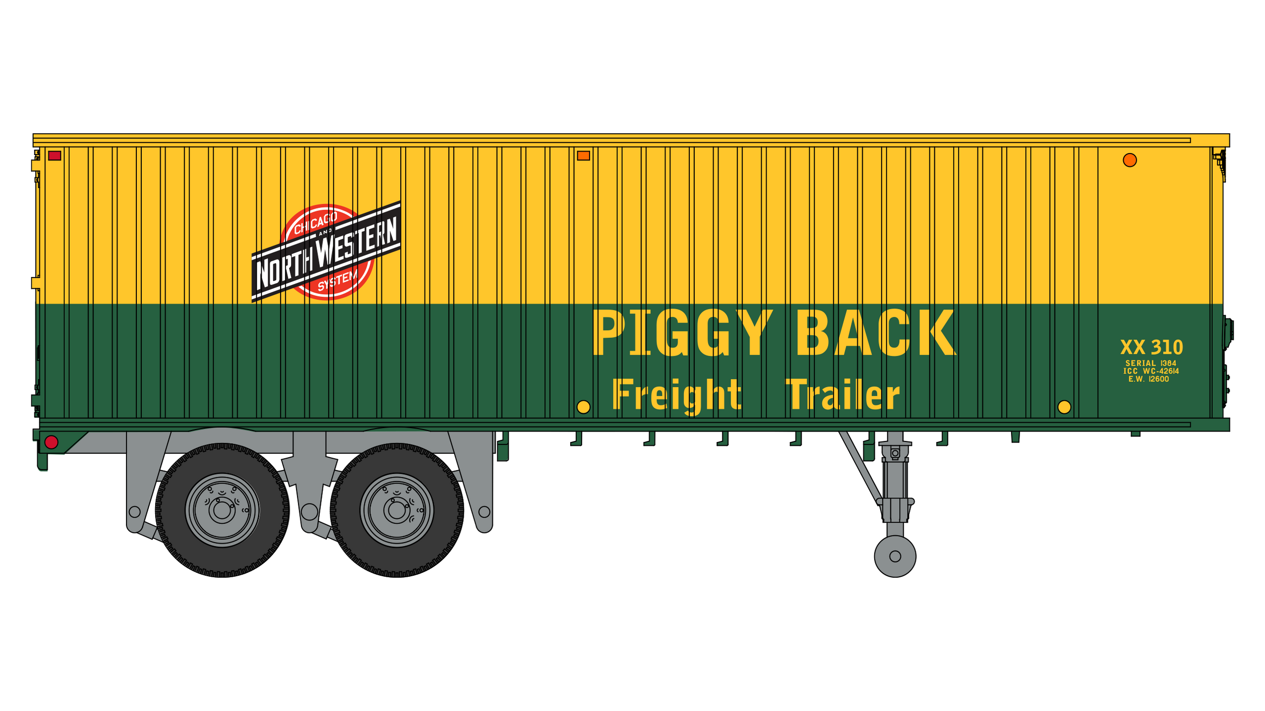 Fruehauf 31' Trailer - Chicago Northwestern — Class One Model Works