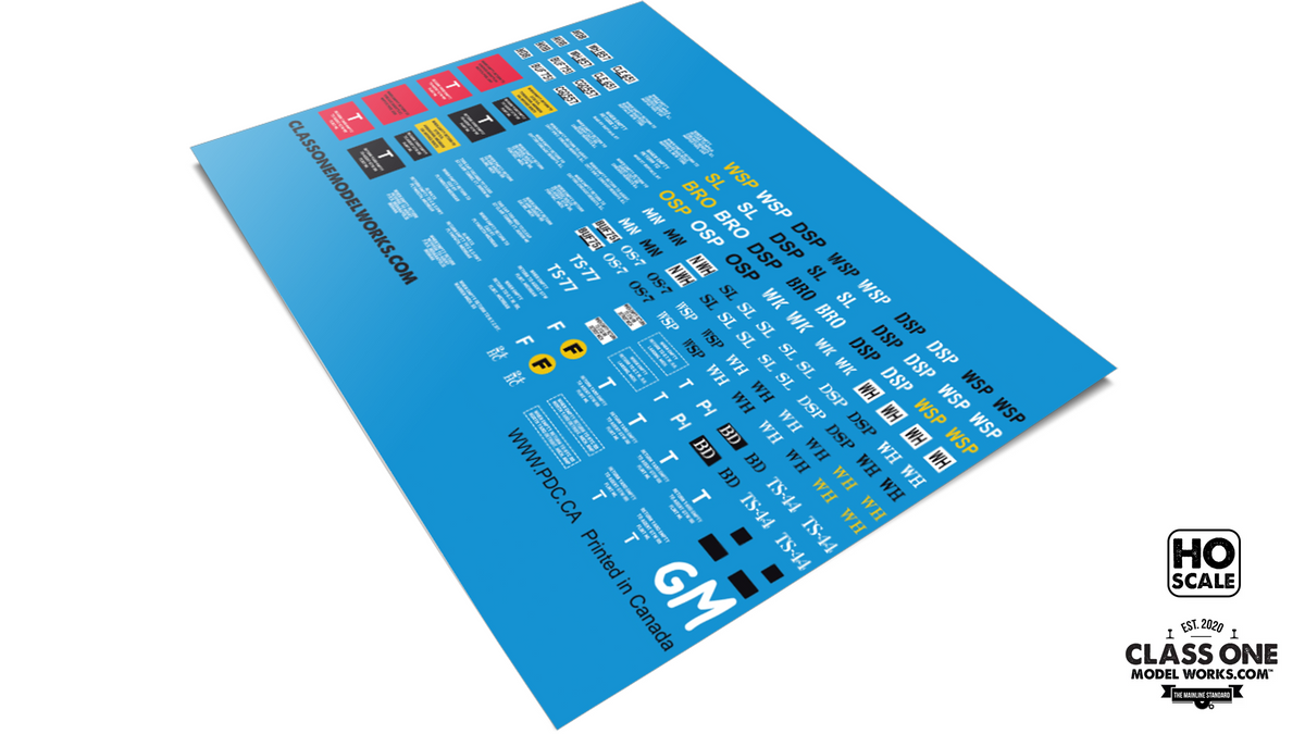 86' Boxcar Shipping Pool Decals — Class One Model Works