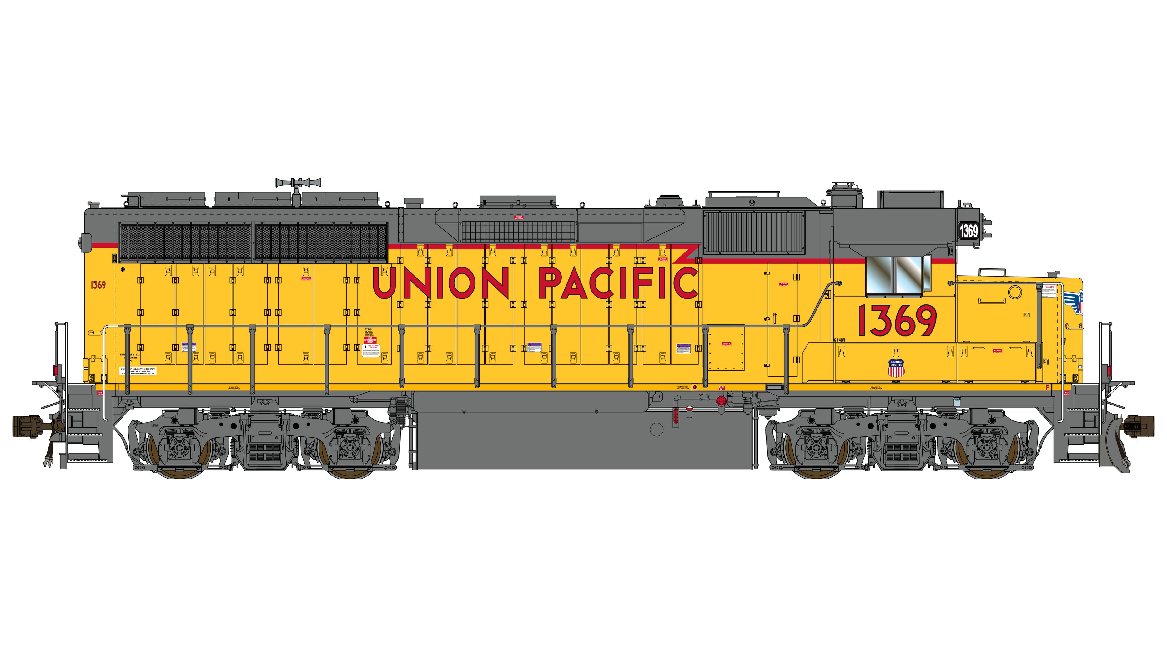 EMD GP40N 1A3 - Union Pacific 1369 — Class One Model Works